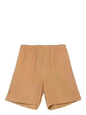 AMARANTO Elasticated-waistband Shorts - Brown