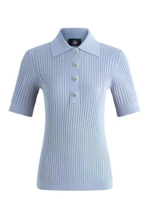 Fusalp Ribbed Buttoned Polo Shirt - Blue