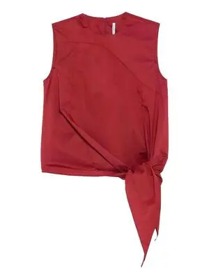 Liviana Conti Gwen Knot-detail Top - Red