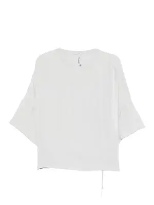 Liviana Conti Demi Drawstring-hem Top - Grey