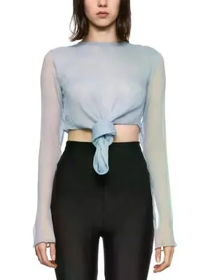 ATU BODY COUTURE Knot-detail Top - Blue
