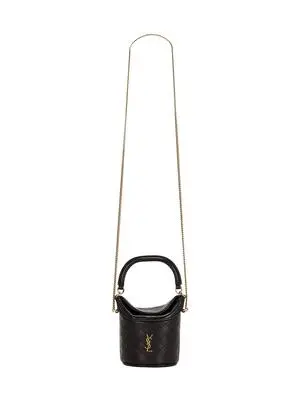 Saint Laurent Mini Top Handle Bucket Bag - Nero