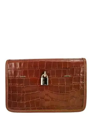 MADISON MAISON Embossed Crossbody Bag - Brown