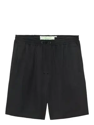 NEW AMSTERDAM SURF ASSOCIATION Logo-patch Drawstring Shorts - Black