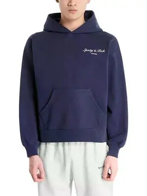 Sporty & Rich Logo-print Hoodie - Blue