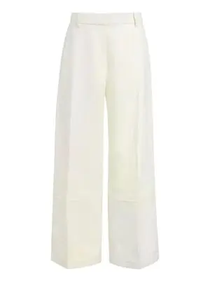 Khaite Linden Wide Leg Pants - Neutrals