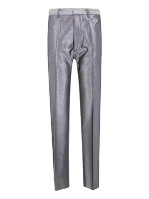 SAPIO Metallic-Finish Trousers Silver