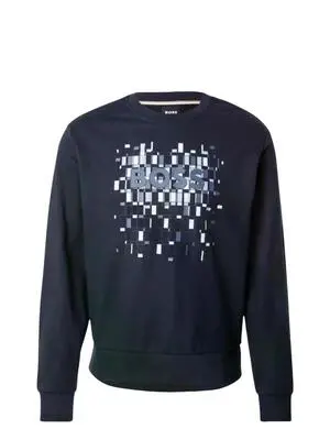 BOSS Logo-print Sweatshirt - Blue