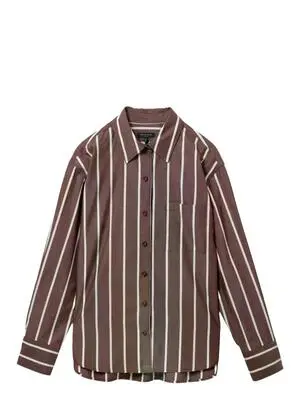 Rag & Bone Striped Connie Shirt - Brown