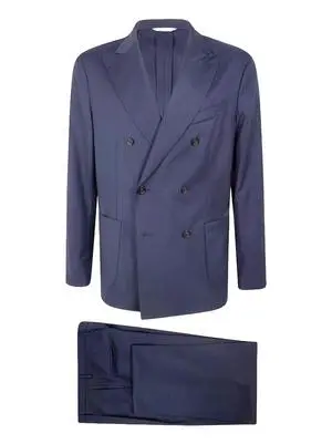 Boglioli Double-breasted Suit - Blue