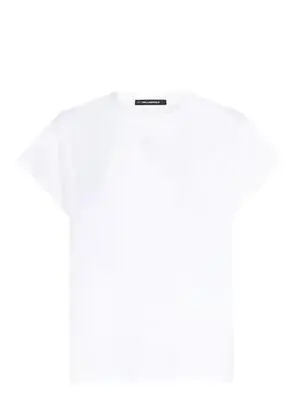 Karl Lagerfeld Embroidered-logo T-shirt - White