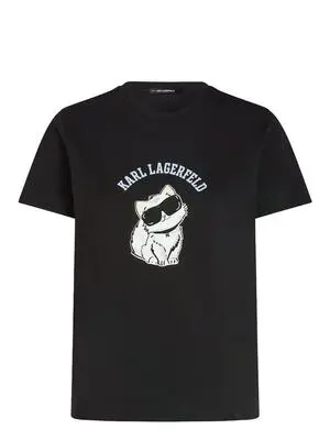 Karl Lagerfeld Ikon Choupette T-shirt - Black