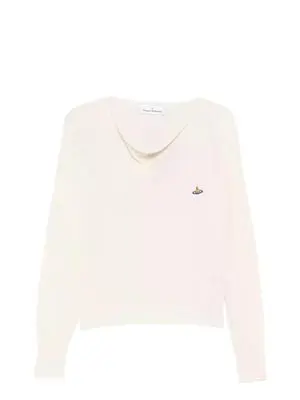 VIVIENNE WESTWOOD Logo-embroidered Sweatshirt - Neutrals