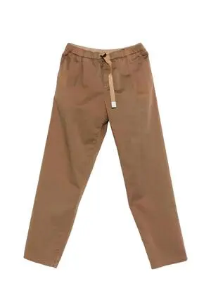 WHITE SAND Belted Trousers - Brown