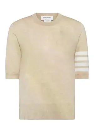 Thom Browne 4-Bar T-Shirt Neutrals