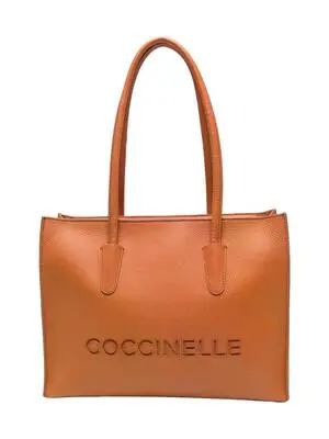 COCCINELLE Myrtha Medium Logo-debossed Tote Bag - Orange