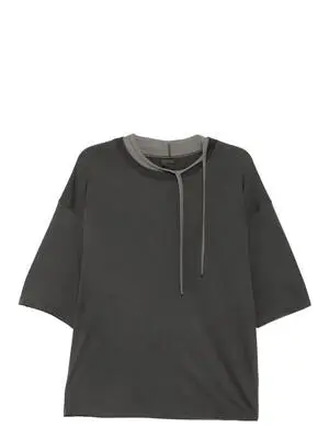 THE VIRIDI-ANNE Layered-neck T-shirt - Grey
