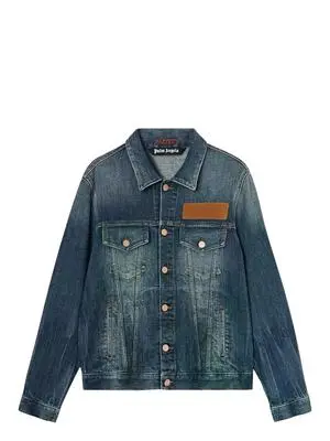 Palm Angels Palm Logo Denim Jacket - Blue