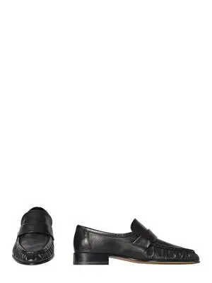 THE ROW Soft Loafer - Black