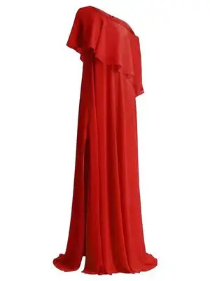 GEMY MAALOUF One-shoulder Ruffled Dress - Red