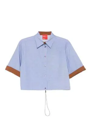MERCI Geometric-print Shirt - Blue