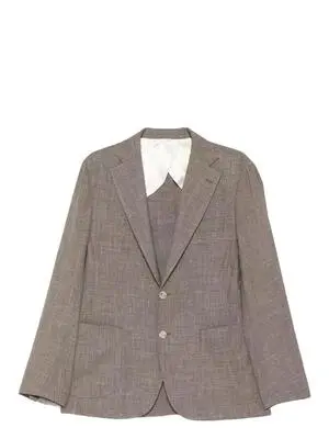 BARBA NAPOLI Single-breasted Blazer - Brown