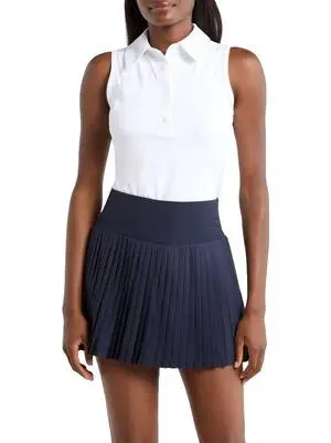 MPG Sleeveless Polo Top - Brilliant White