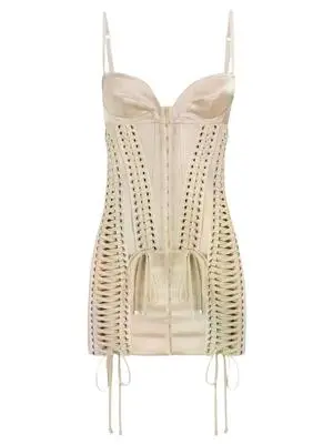 Dolce & Gabbana Duchesse Balconette Dress - Neutrals
