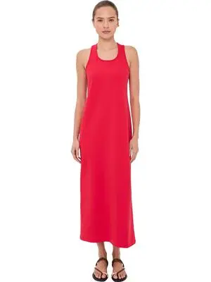 Tibi Ultra Stretch Knit Sleeveless Maxi Dress - Red