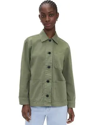 Madewell Classic Barn Jacket In Cotton Twill - Faded Ivy