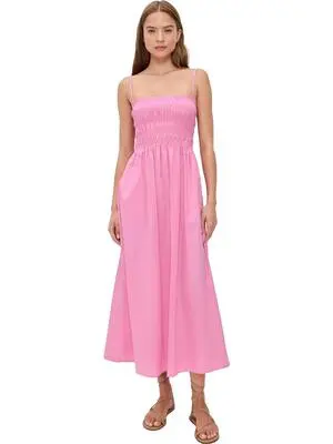 PISTOLA Bianca Smocked Bodice Midi Dress - Honeysuckle