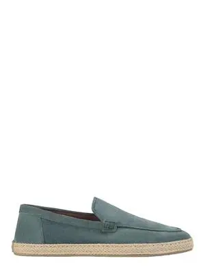 DOUCAL'S Doucal's Suede Braided-Trim Espadrilles Blue