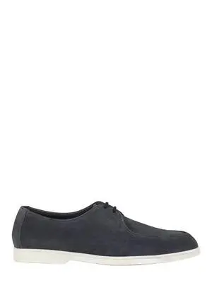 DOUCAL'S Lace-up Apron Toe Shoes - Blue