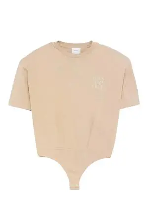 HALFBOY Slogan-Print Darted Bodysuit