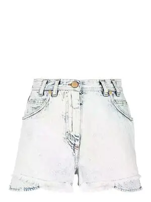 Balmain Layered Denim Shorts - Blue