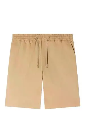 Sandro Cotton Blend Elasticated Waist Shorts - Neutrals