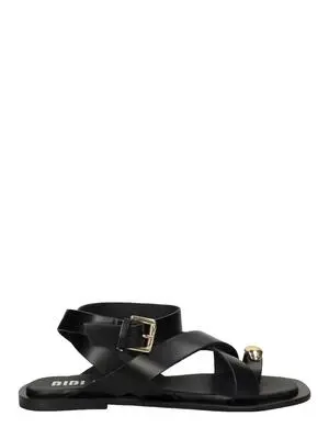 BIBI LOU Vaz Embellished Crossover-Strap Sandals Black