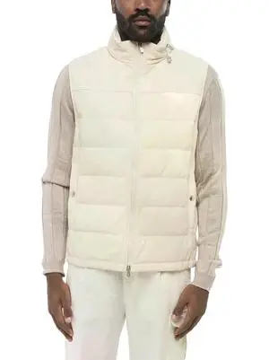 Brunello Cucinelli Quilted Leather Vest - Neutrals