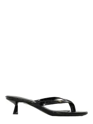 ANINE BING Noelle Croc-embossed Heeled Sandals - Black