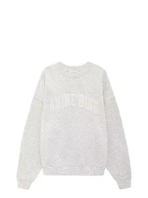 ANINE BING Leopard-pattern Logo Crewneck Sweatshirt - Neutrals