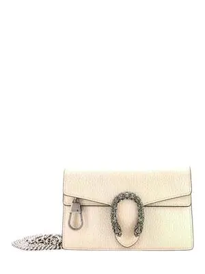 Gucci Dionysus Leather Super Mini Clutch Bag - Neutrals