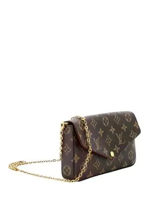 LOUIS VUITTON Felicie Pochette Monogram Canvas - Brown