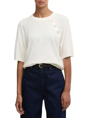 Barbour Camille Merino Wool & Cotton Sweater - Cloud