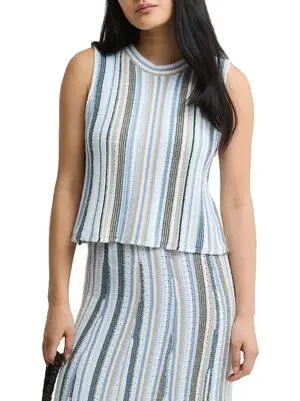 Barbour Josie Stripe Knit Tank - White/blue Multi
