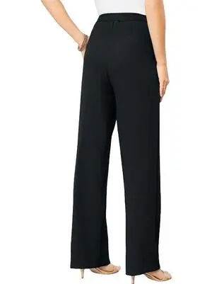 Roaman's Wide Leg Bend Over® Pant - Black