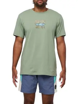 MAUI & SONS Shark Surf Graphic T-shirt - Sage