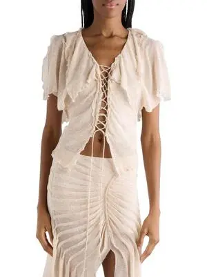 Isabel Marant Étoile Thanais Printed Silk Top - Ecru