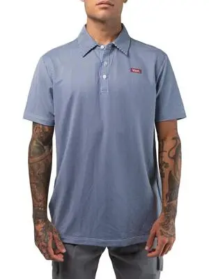 VAST Aqua Terra Linear Stripe Performance Polo Navy