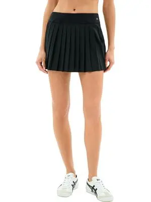 Splits59 Shira Woven Pleated Skort - Black