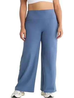 Zella High Waist Straight Leg Pants - Blue Vintage